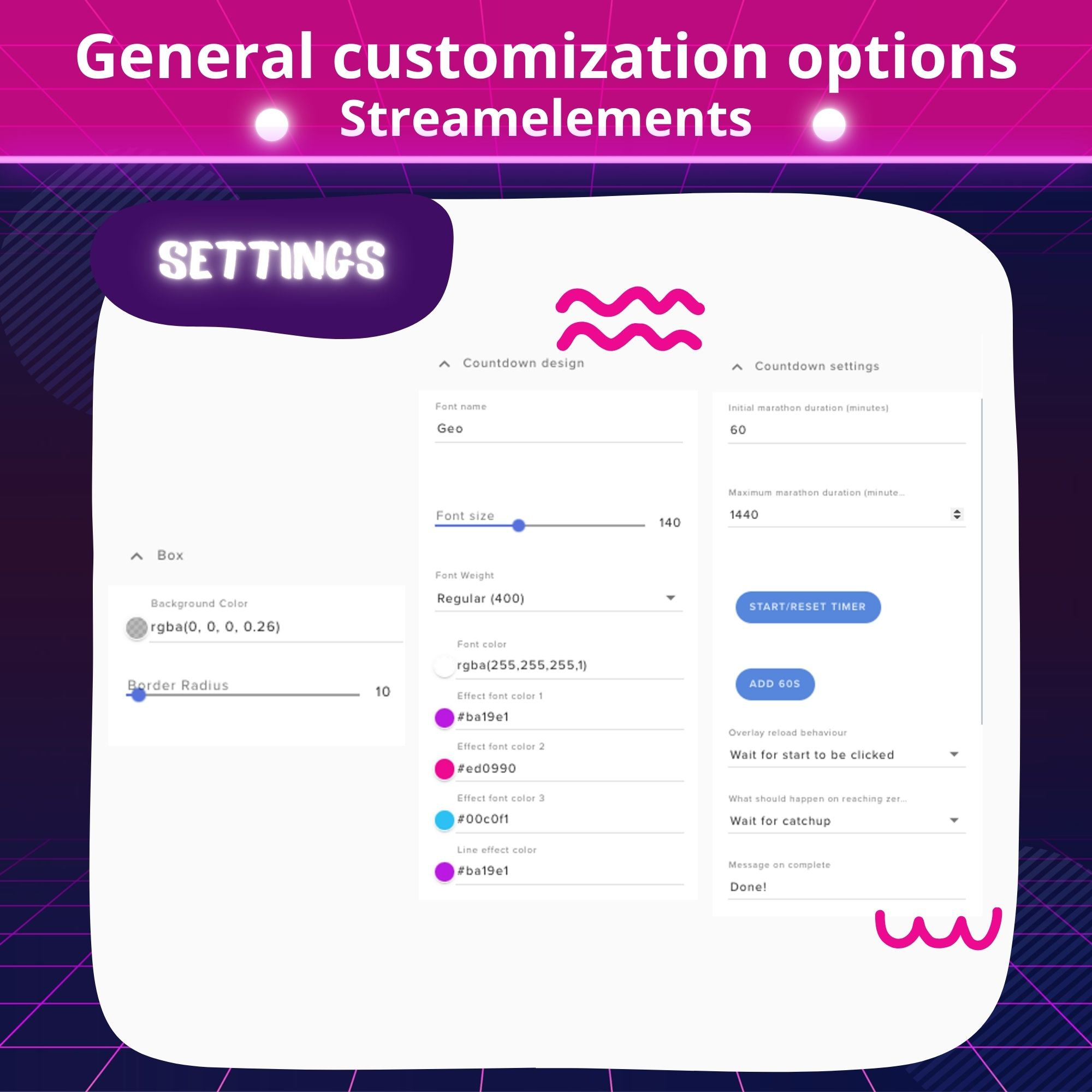 Glitchy Subathon and Megathon 30 Min Timer Streamelements Widget. Customizable Template ...