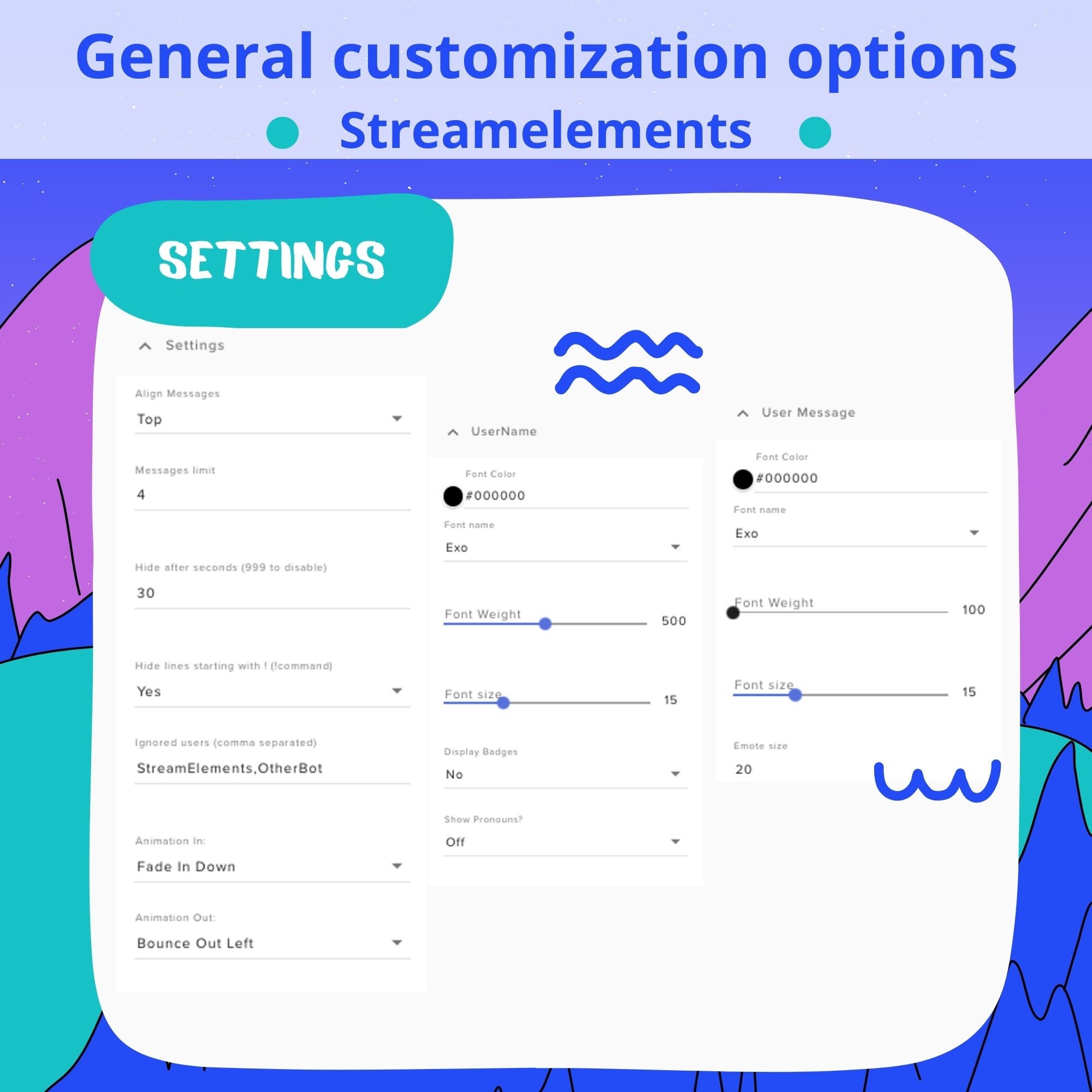 Cute Animated Twitch Stream Chat Widget, Setup in Streamelements ...