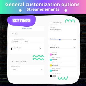 Time Stream Widget for Twitch, Customizable in Streamelements OBS, 12 ...