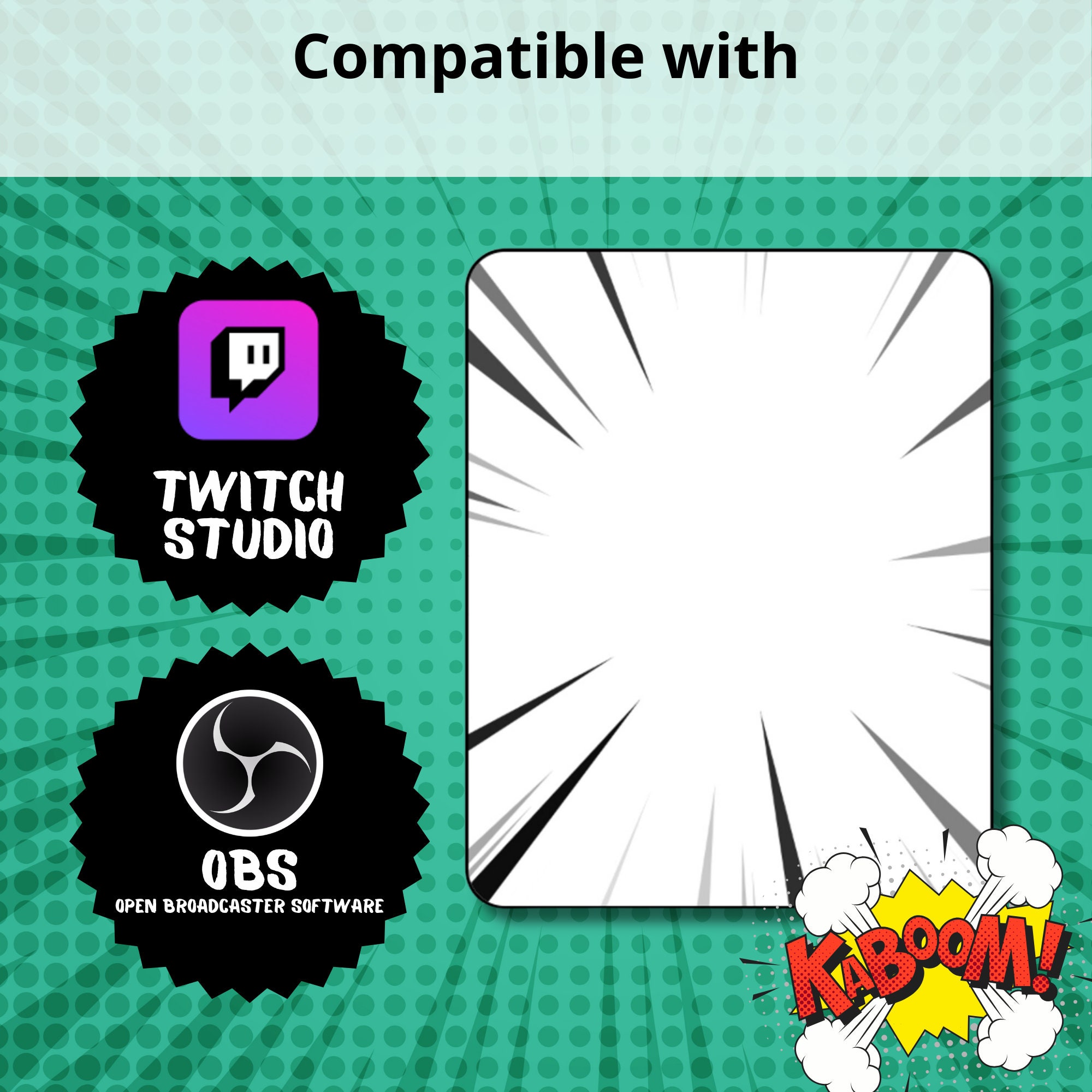 Animated Retro Comics Twitch Chat Box. Setup in Streamelements. Ideal ...
