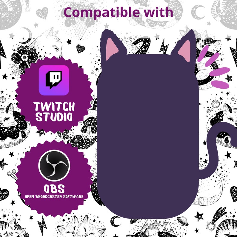 Animated Twitch Chatbox, Cats Style. Setup in Streamelements. Ideal for ...