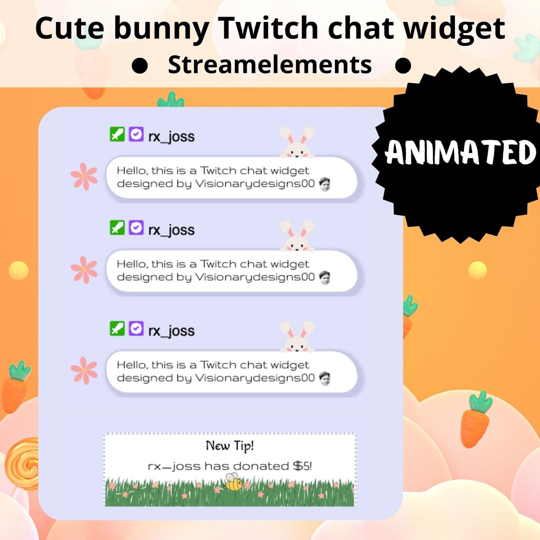 Chat Widget Style Rabbit, Customizable in Streamelements for Twitch ...