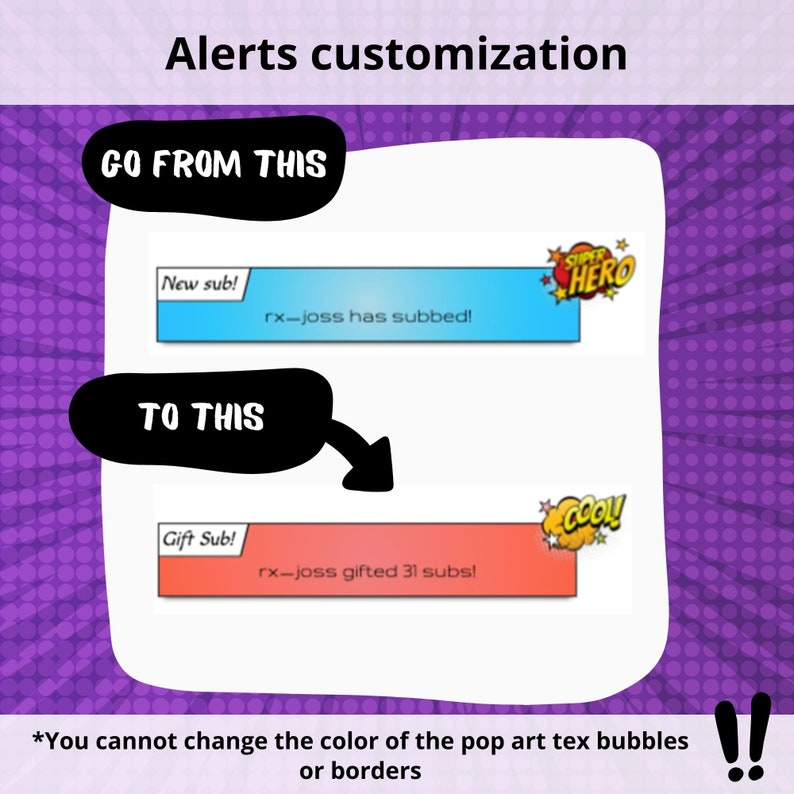 Twitch Chat Widget, Amazing Comic Design. Settings in Streamelements, OBS. - Etsy