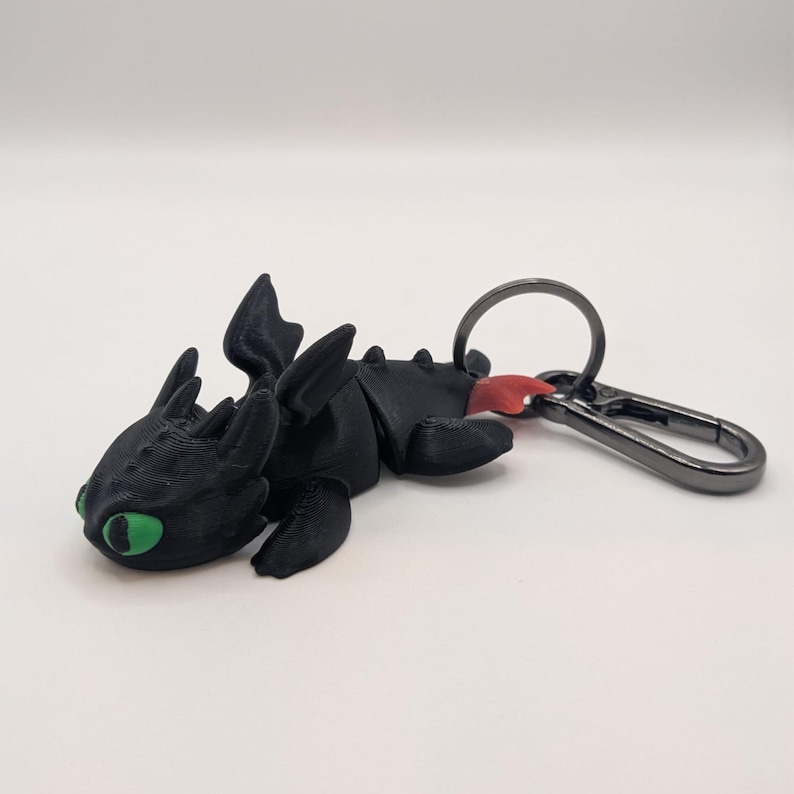Flexi Baby Toothless Keychain | 3D Printed Cute Baby Dragon Keychain ...
