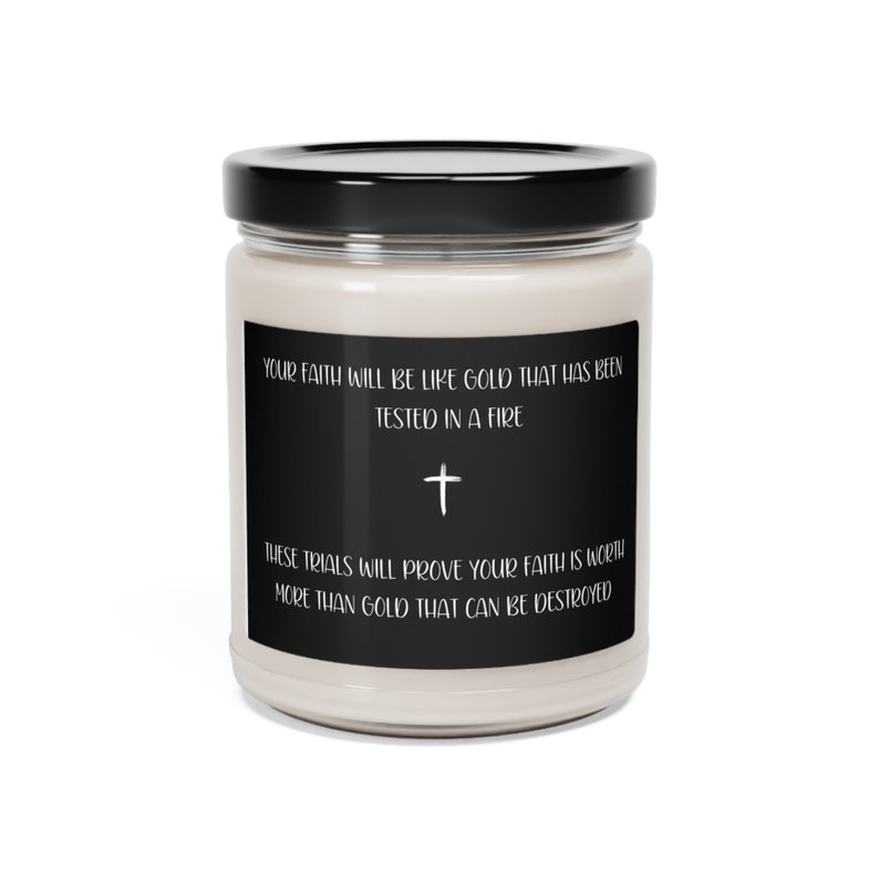 Faith More Than Gold Scented Soy Candle, 9oz - Etsy