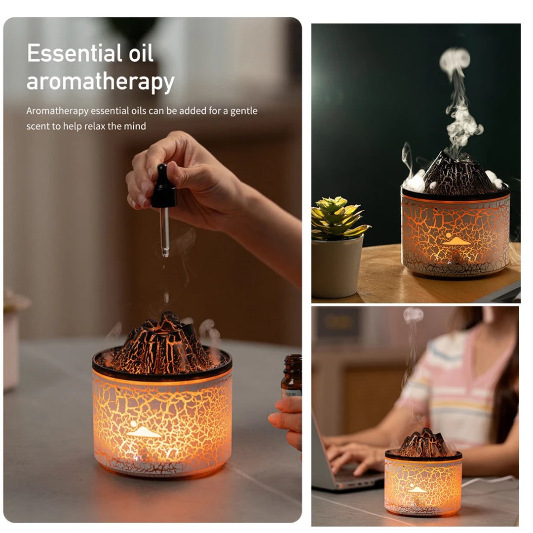 Volcano Diffuser Essential Oils Jellyfish Cool Mist Air Humidifier ...