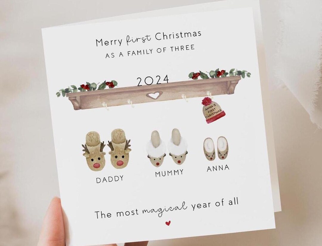 First Time Parents, First Christmas as Parents, First Christmas Card ...