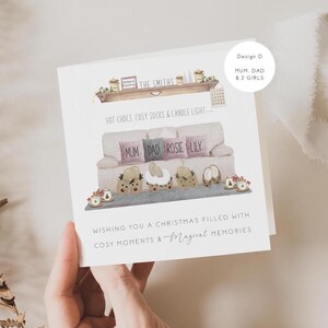 Cute Christmas Cards, Personalised Family Christmas Cards, Family ...