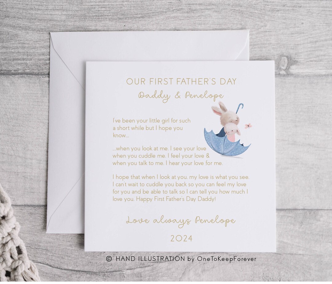 First Fathers Day Card, 1st Fathers Day Card, First Fathers Day Gift ...