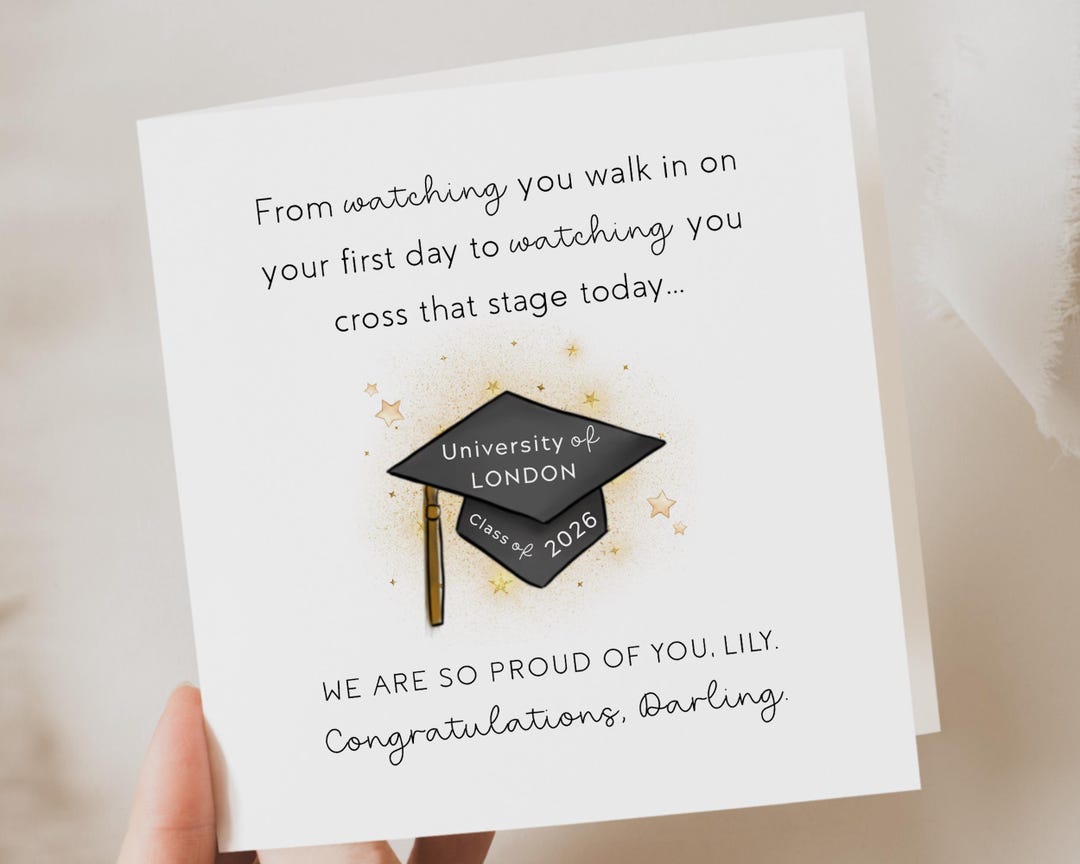 Graduation Card Daughter, Graduation Cards, Personalised, Proud ...