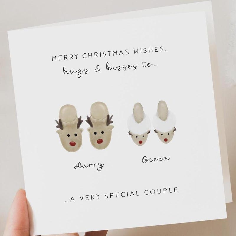 Couple Christmas Card - Etsy