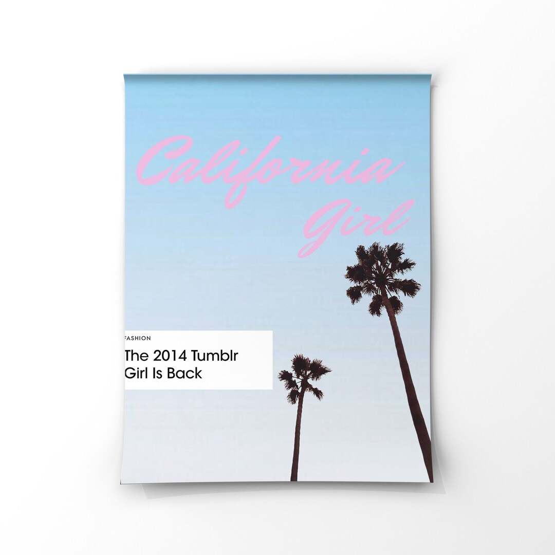 Tumblr Girl Aesthetic 2014 Los Angeles Digital Poster - Etsy