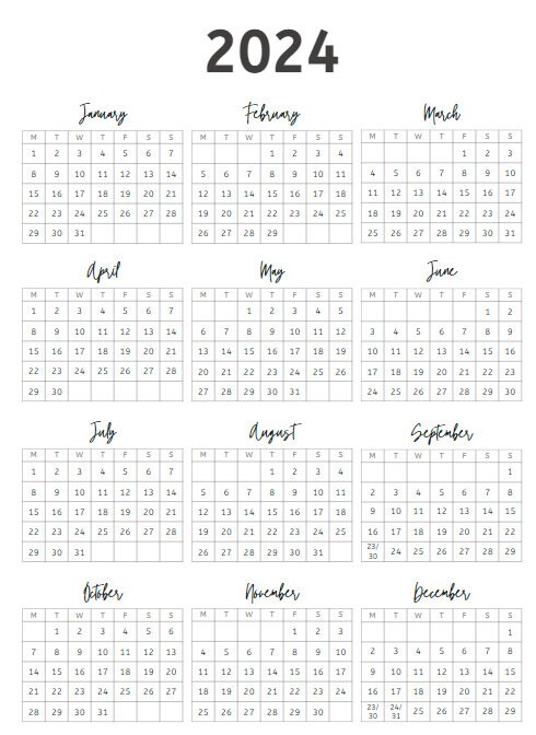 2024 Printable Planner - Etsy