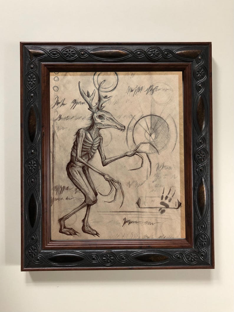Wendigo Sketch Print - Etsy