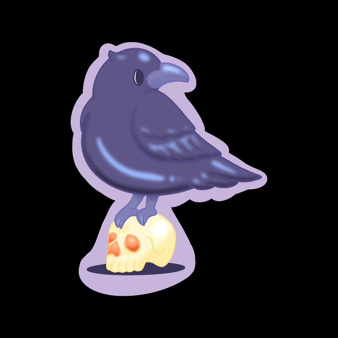 Shiny Raven Sticker Decal - Etsy