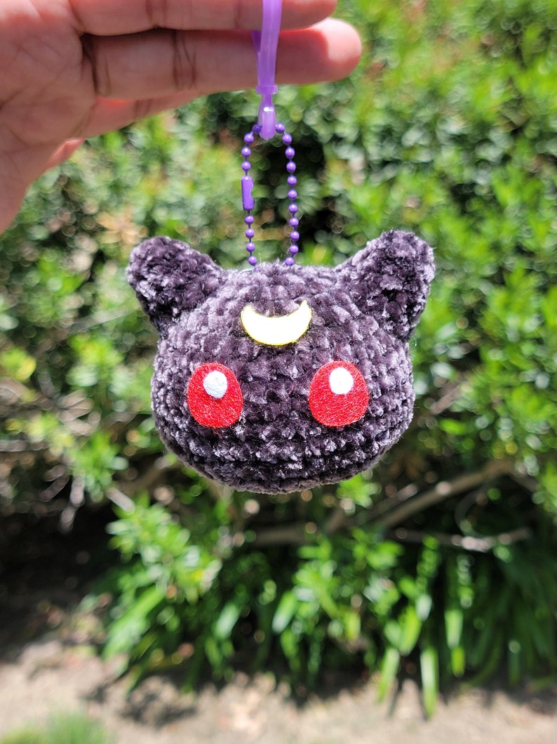 Luna Keychain, Amigurumi, Kawaii, Sailor Moon Inspired Cat Keychain - Etsy