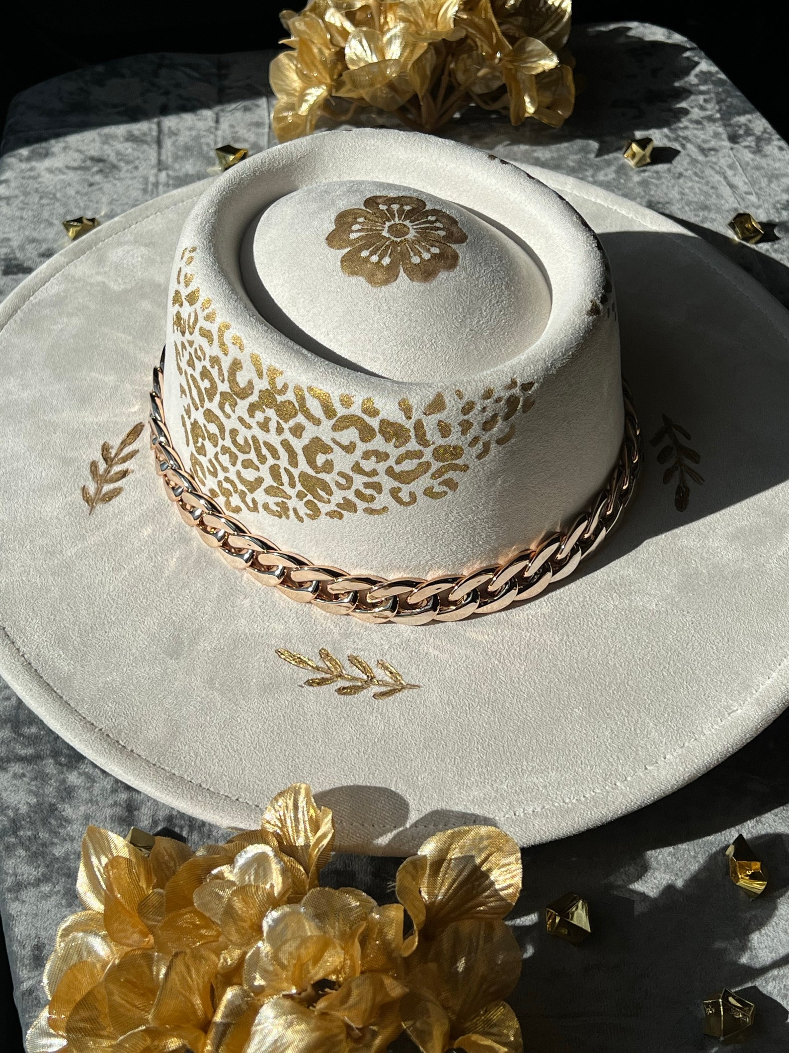 Hand Painted Hat, Wide Brim Fedora,wood Burned Hat, Wide Brim Fedora ...