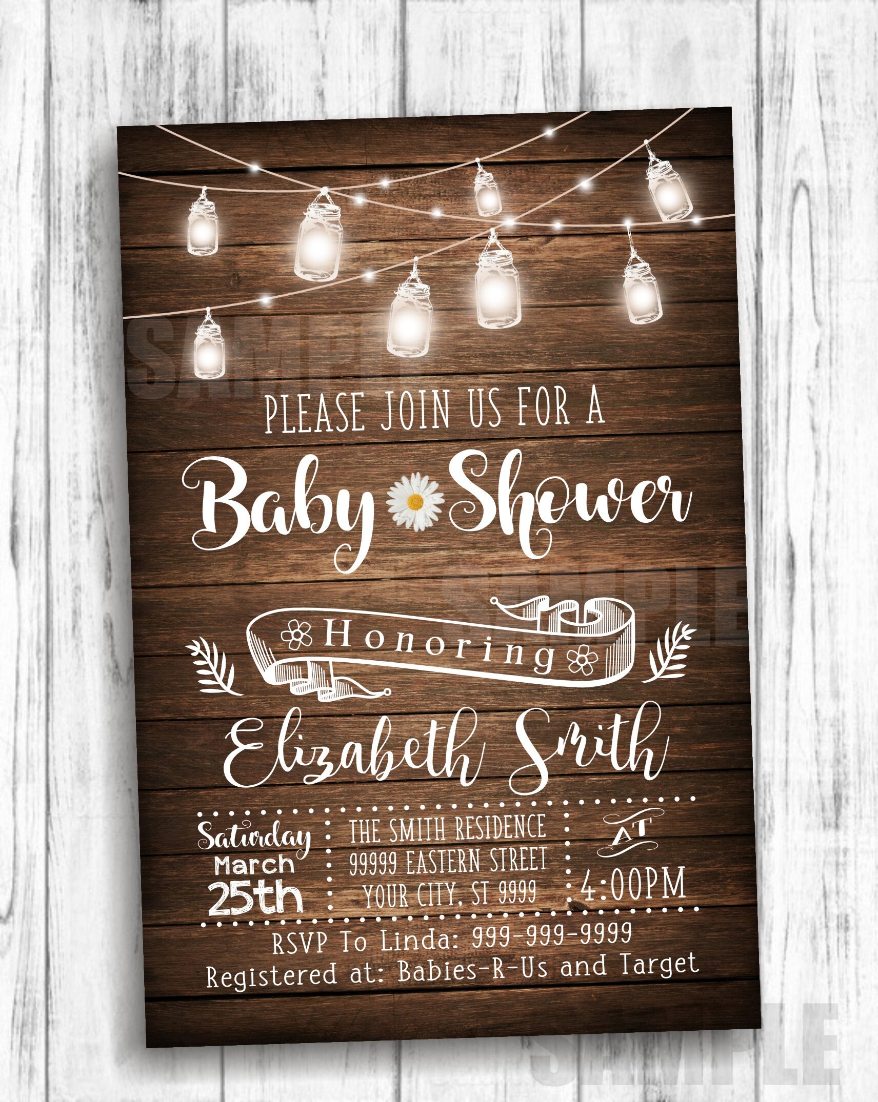 Rustic Birthday Invitations Vintage Farm House Farmhouse Country ...