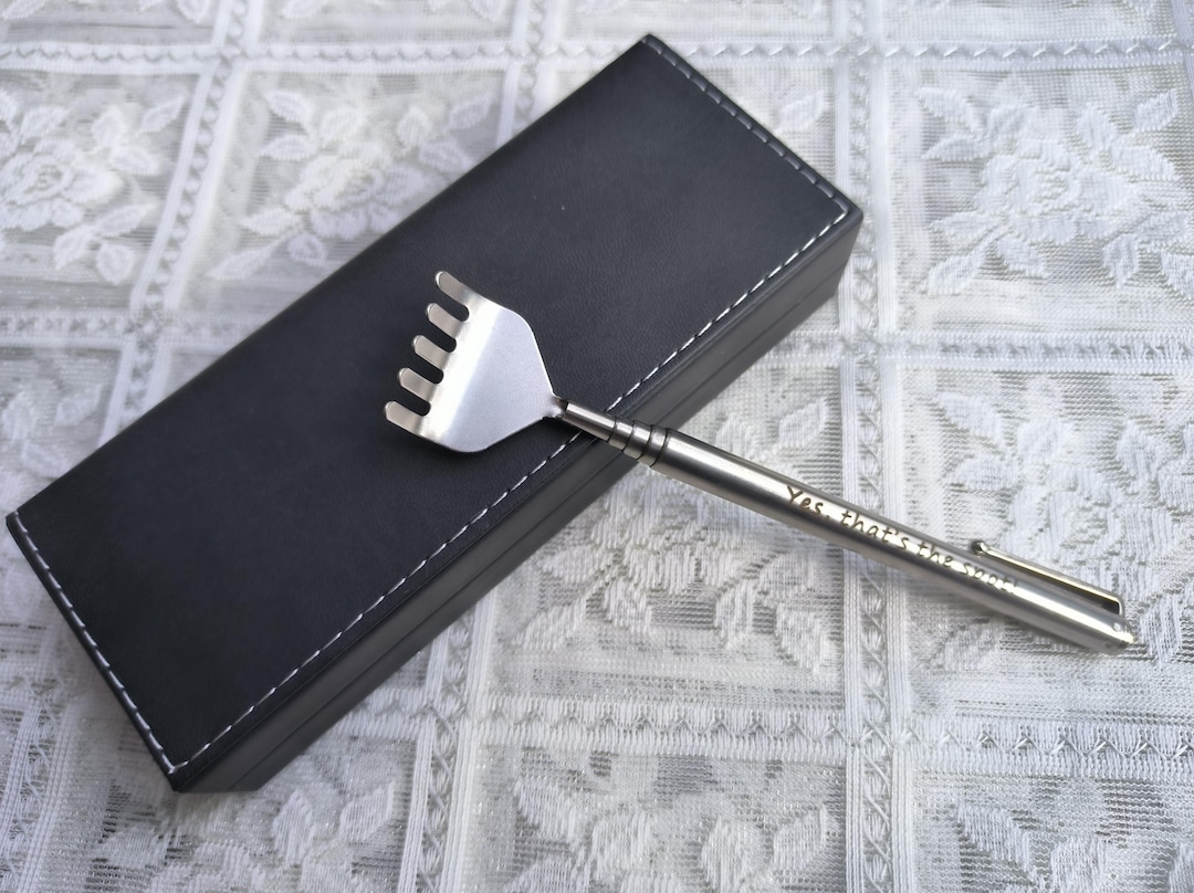 Personalized Metal Back Scratcher – Laser Engraved Custom Gift With ...