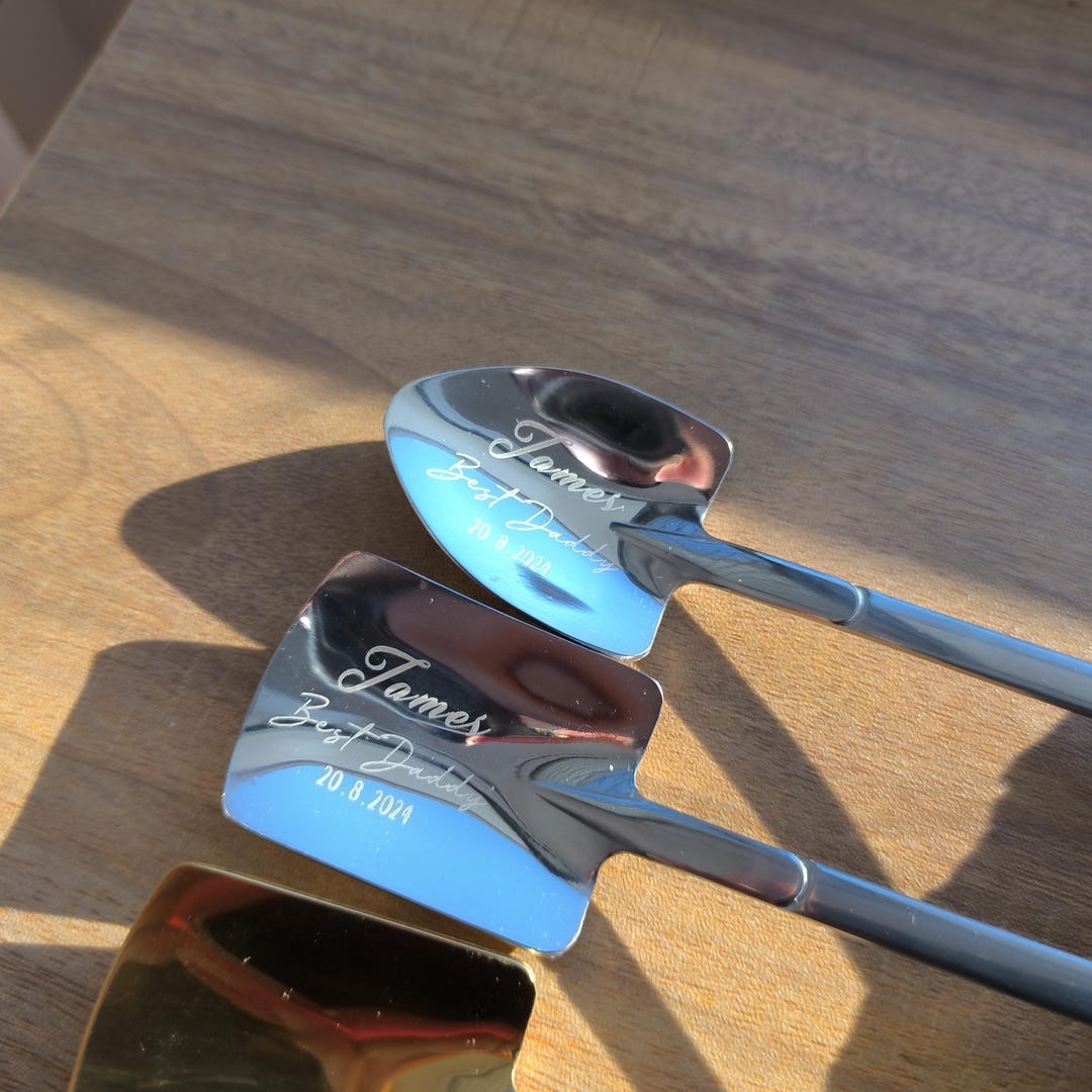 Shovel-shaped Engraved Novelty Stainless Steel Spoon Gift Pack for ...