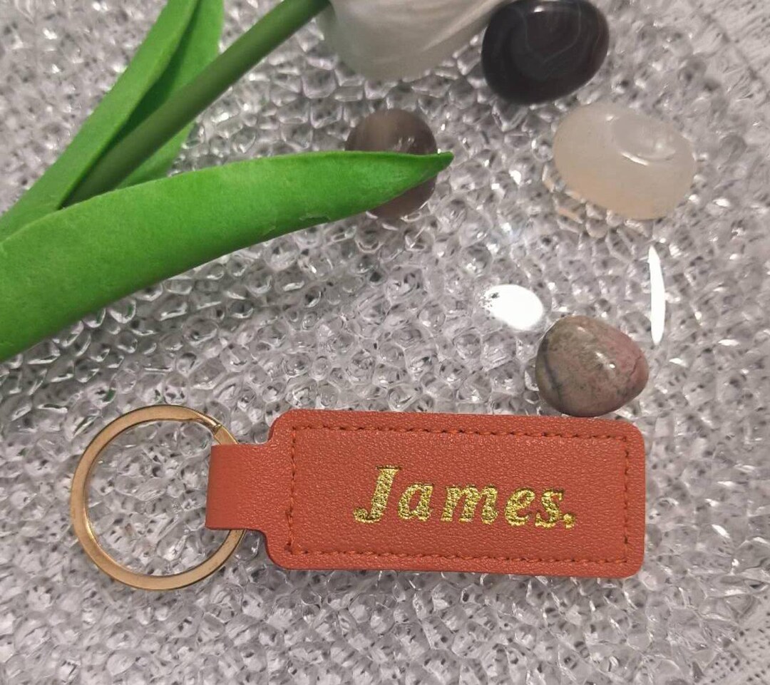 Color Leather Key Tag - Etsy