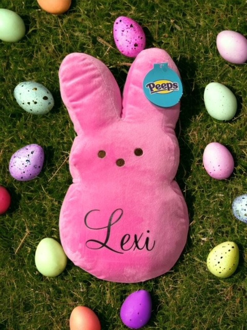Large 10" Personalized Peep Bunny | Custom Peep Stuffed Animal ...