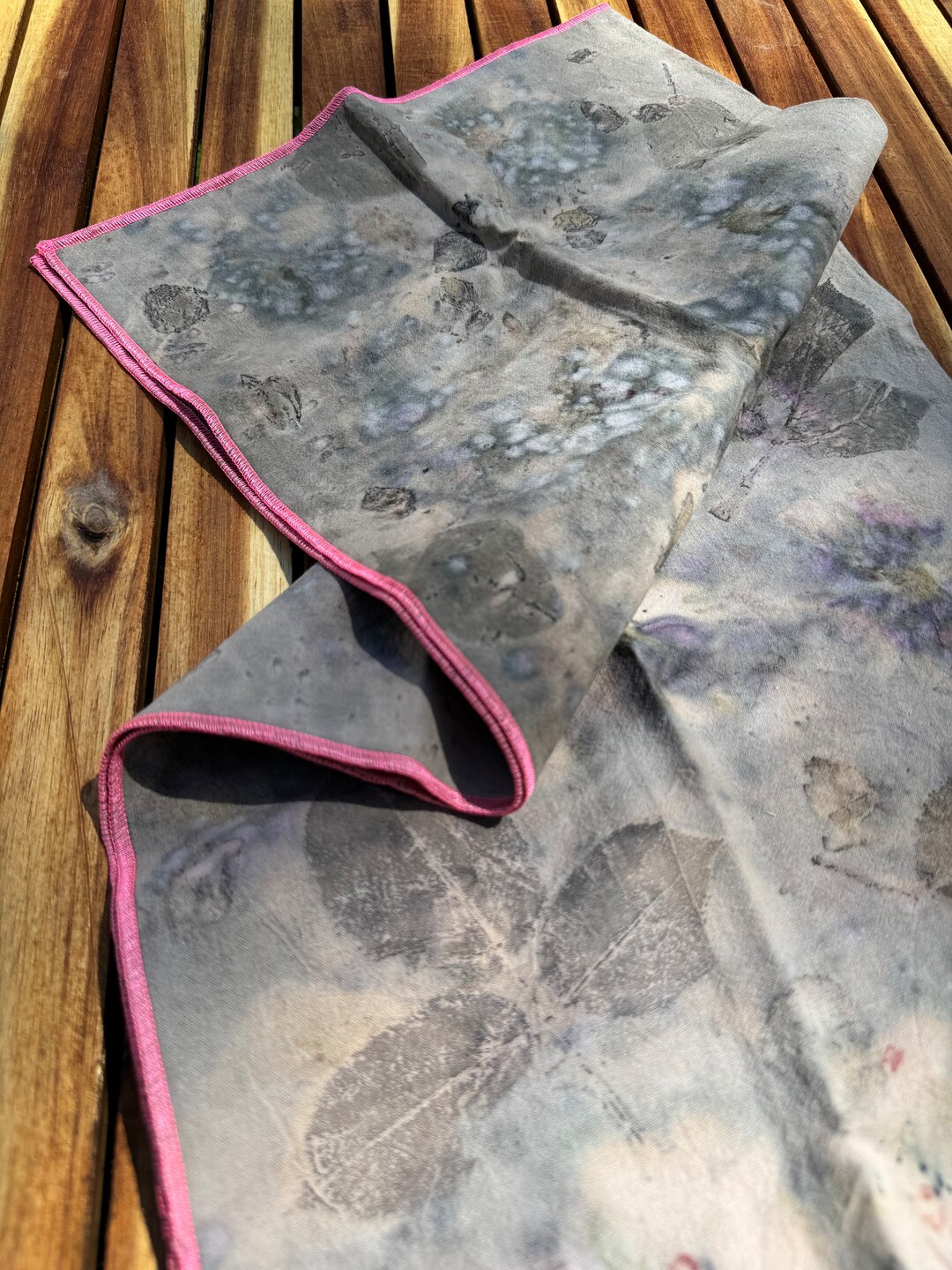 Neon Earth Hand Made and Dyed Extra Large Towel. Neon Orange Trim. Eco ...