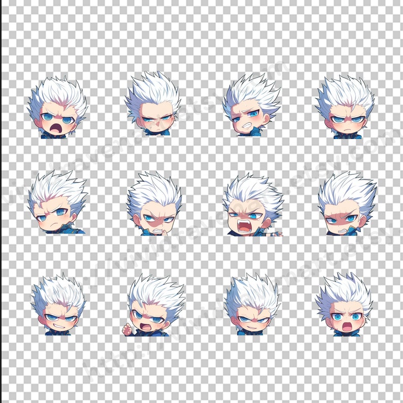 Vergil Devil May Cry Emotion PNG Set - Etsy