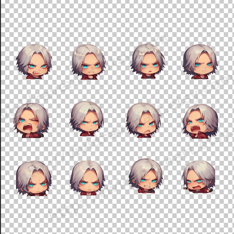 Dante Devil May Cry Emotion PNG Set - Etsy