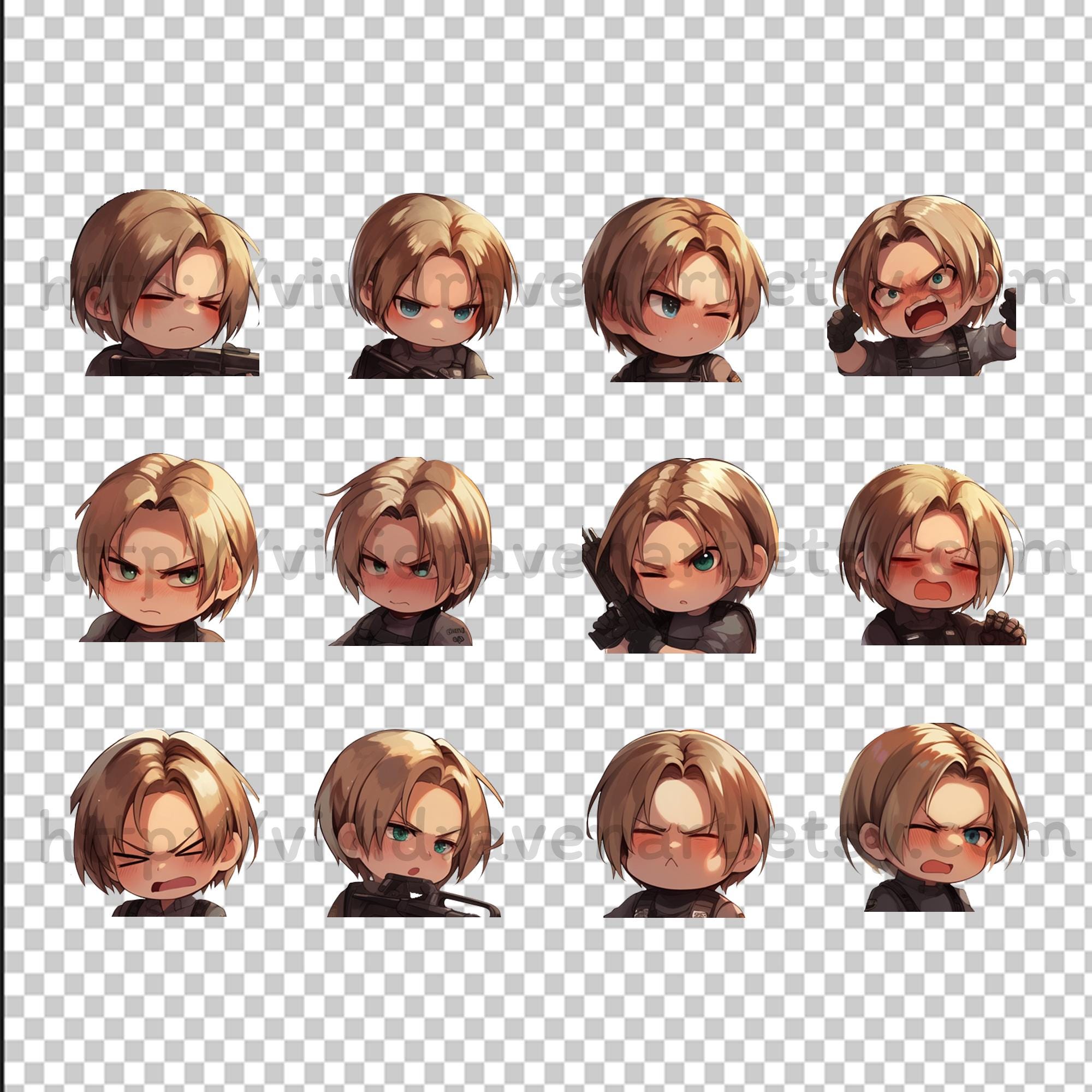 Resident Evil Leon Emotes PNG Set - Etsy