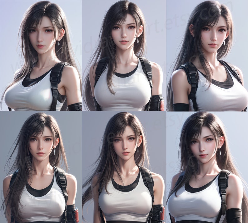 Tifa Lockhart Portrait Art Set 2 - Etsy