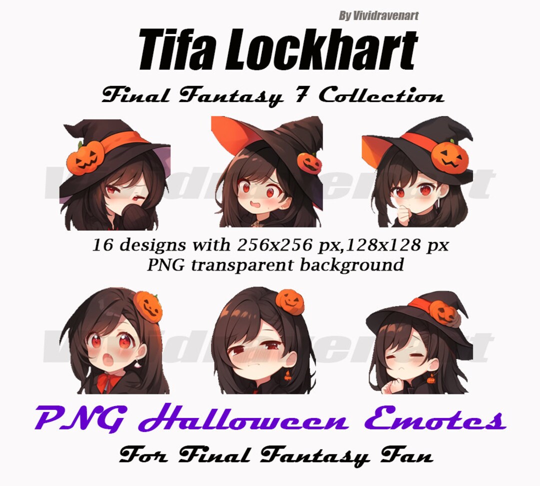 Tifa Halloween Emotes - Etsy