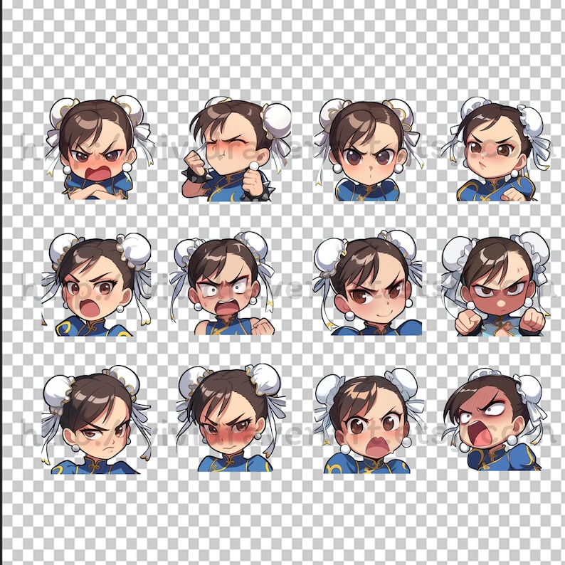 Chun Li Emotes (street Fighter) PNG - Etsy