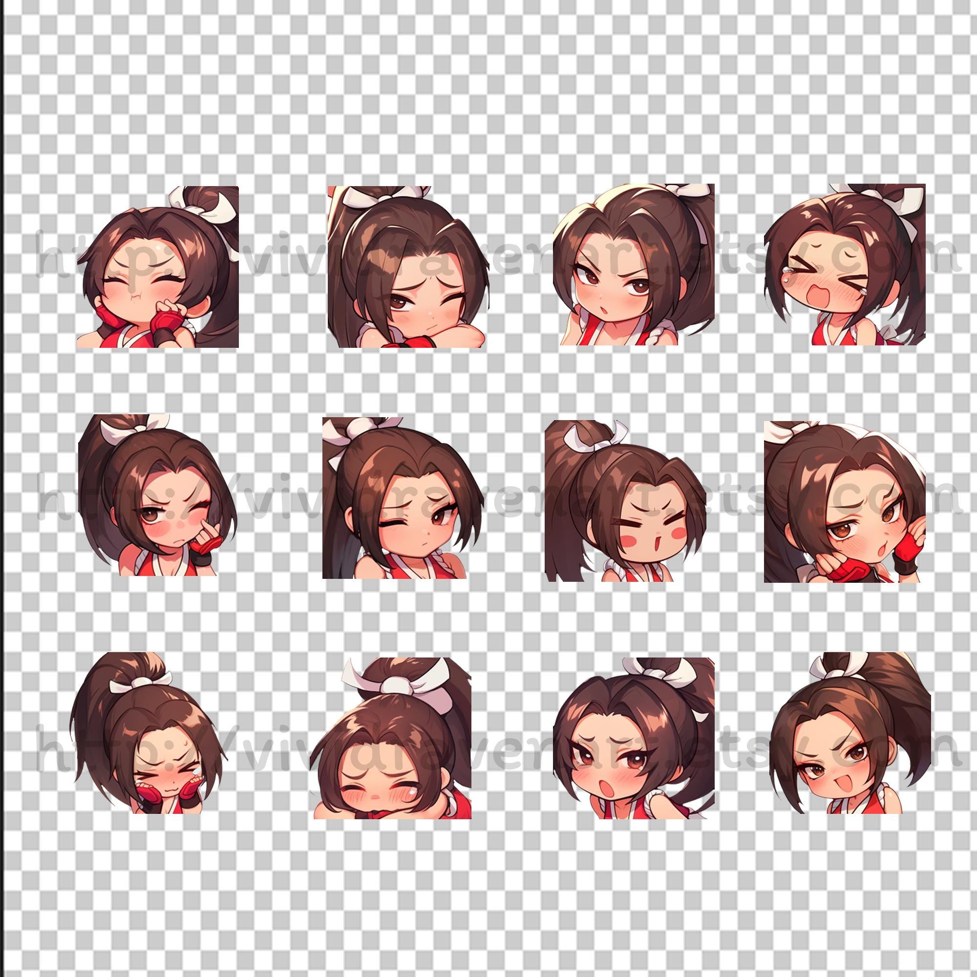 Mai Shiranui Emotes (king of Fighter) PNG - Etsy