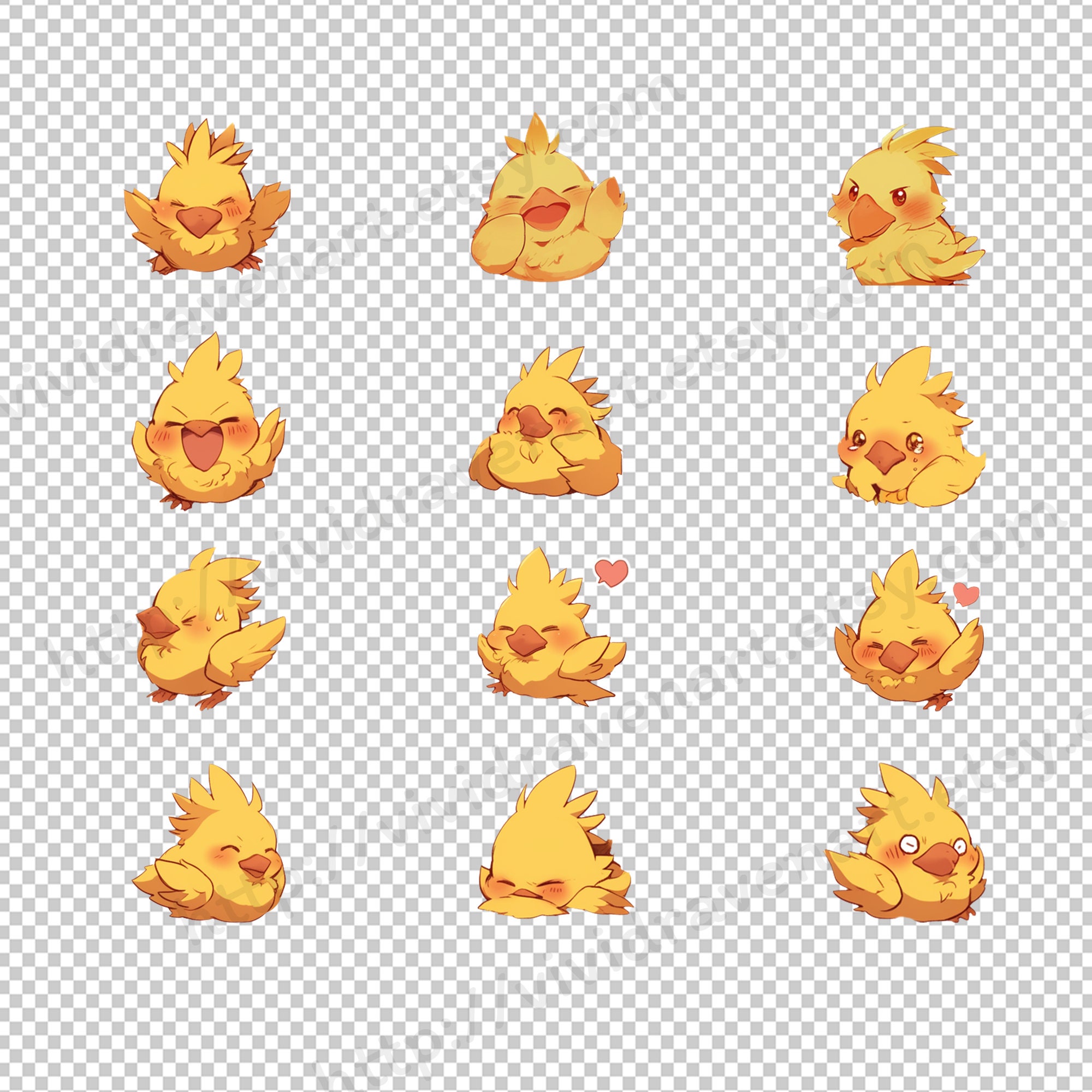 Chocobo Final Fantasy PNG Emo - Etsy