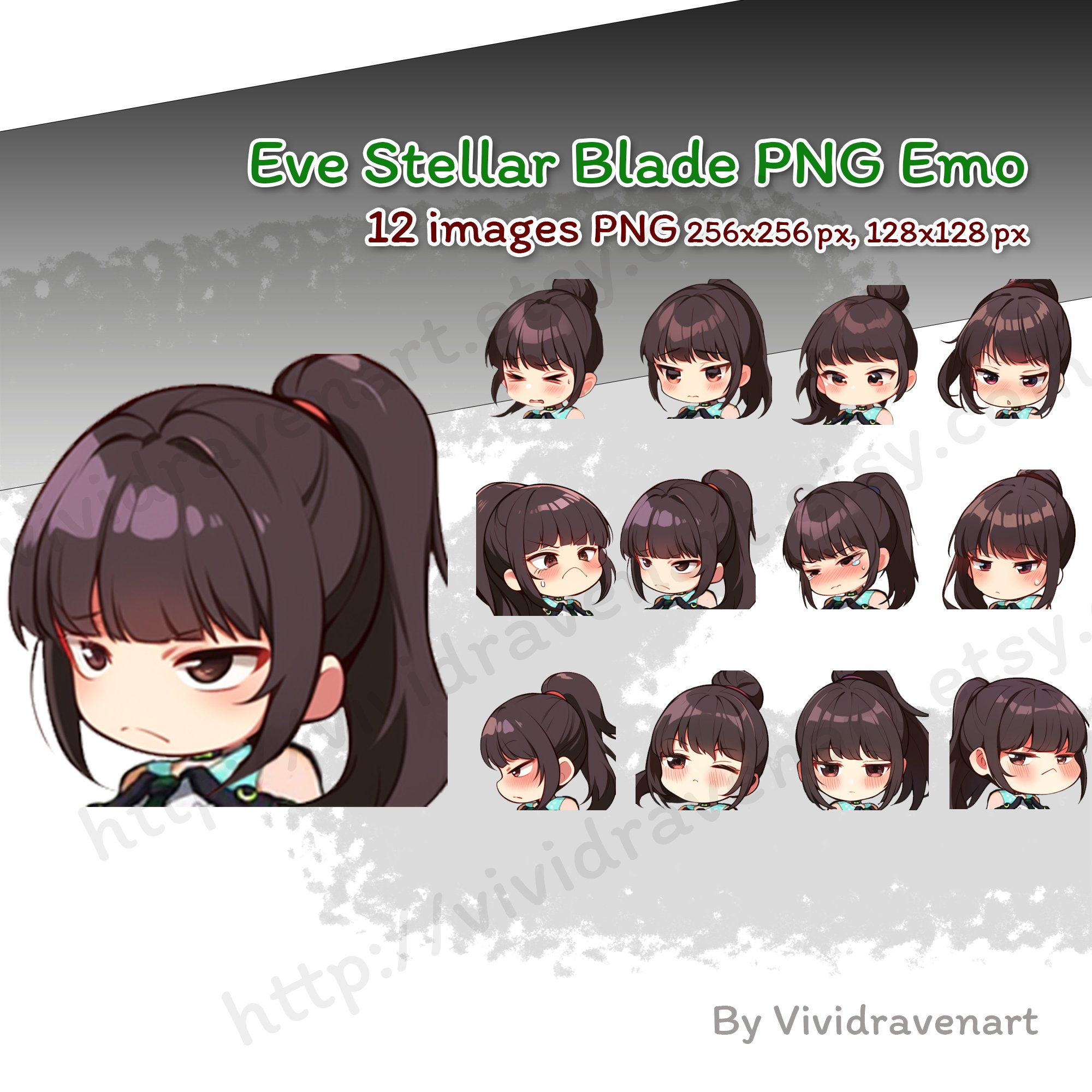Eve Stellar Blade Png Emotion Set - Etsy