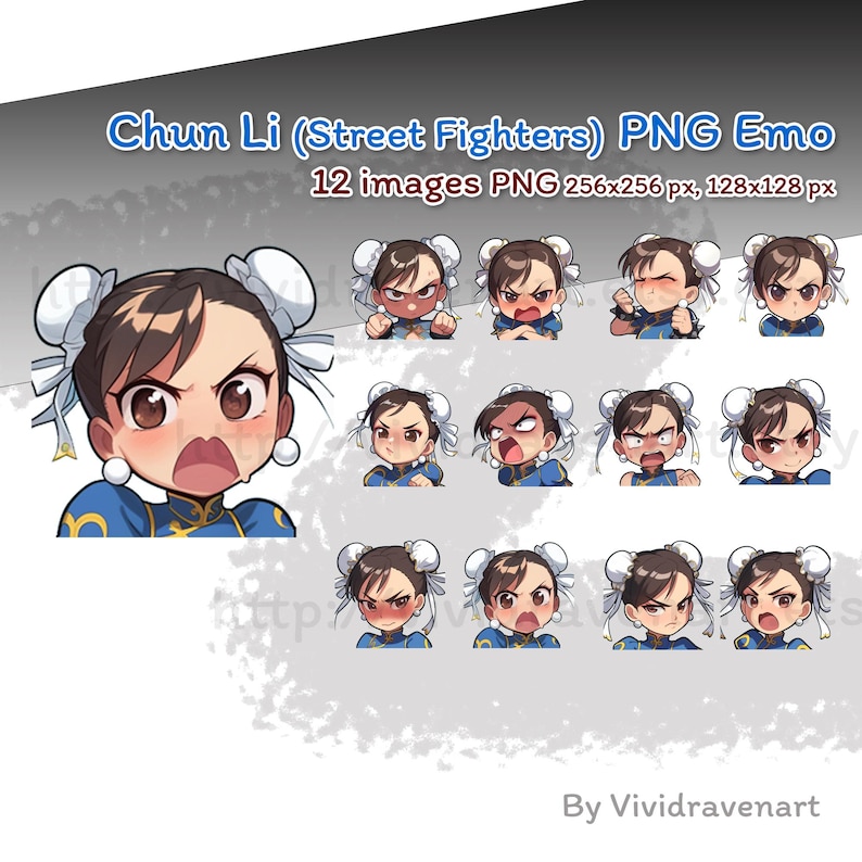 Chun Li Emotes (street Fighter) PNG - Etsy