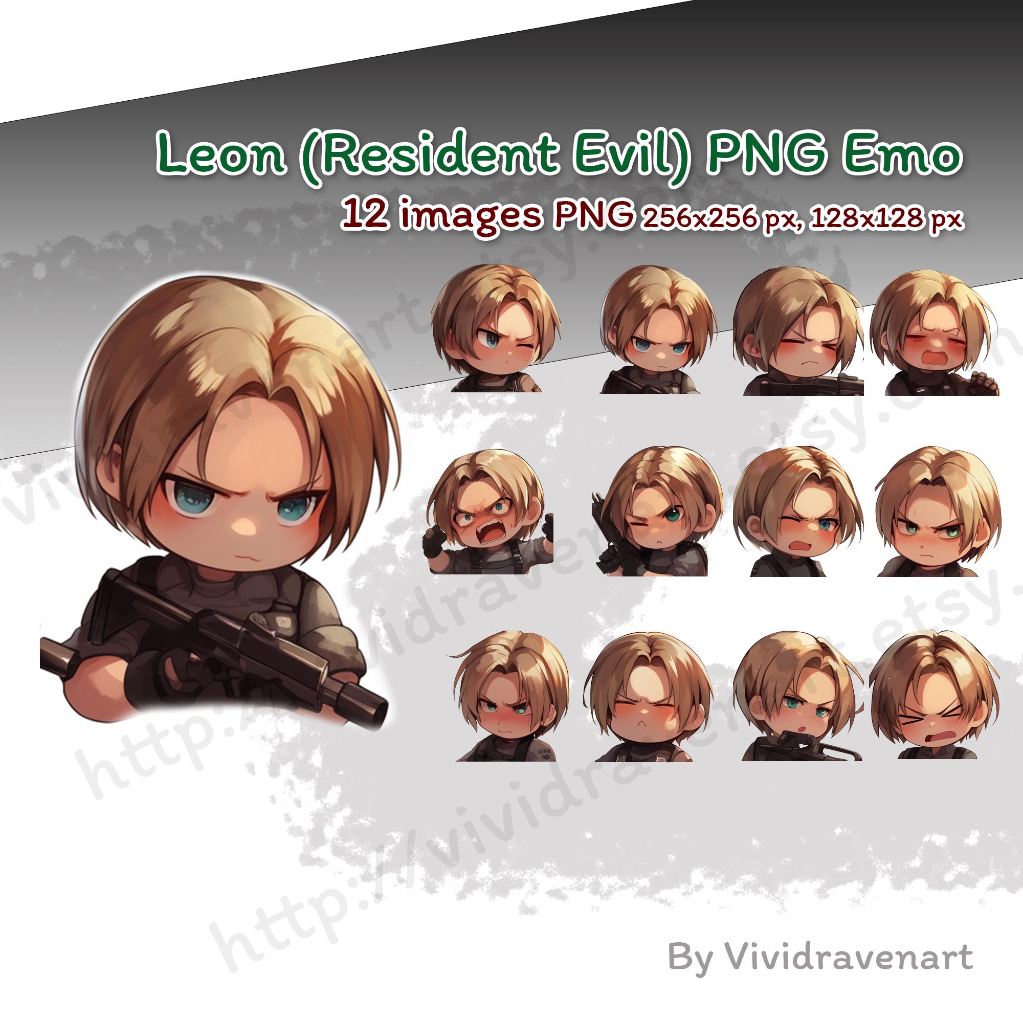 Resident Evil Leon Emotes PNG Set - Etsy