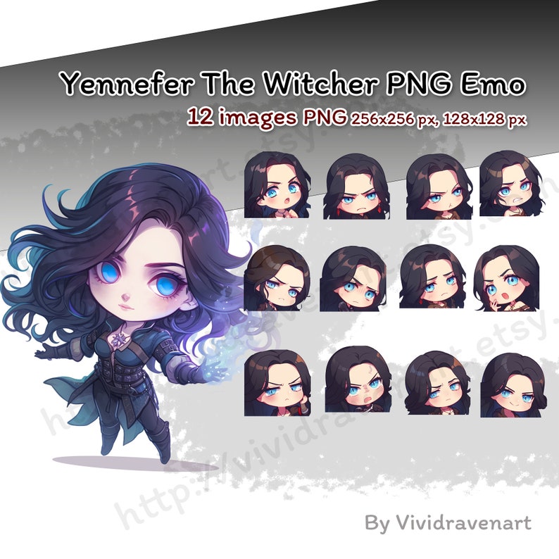 Jennefer the Witcher Emotion PNG Set - Etsy