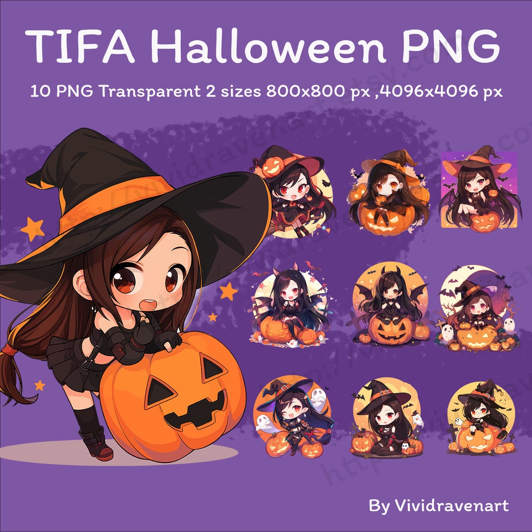 Tifa Halloween PNG Set - Etsy