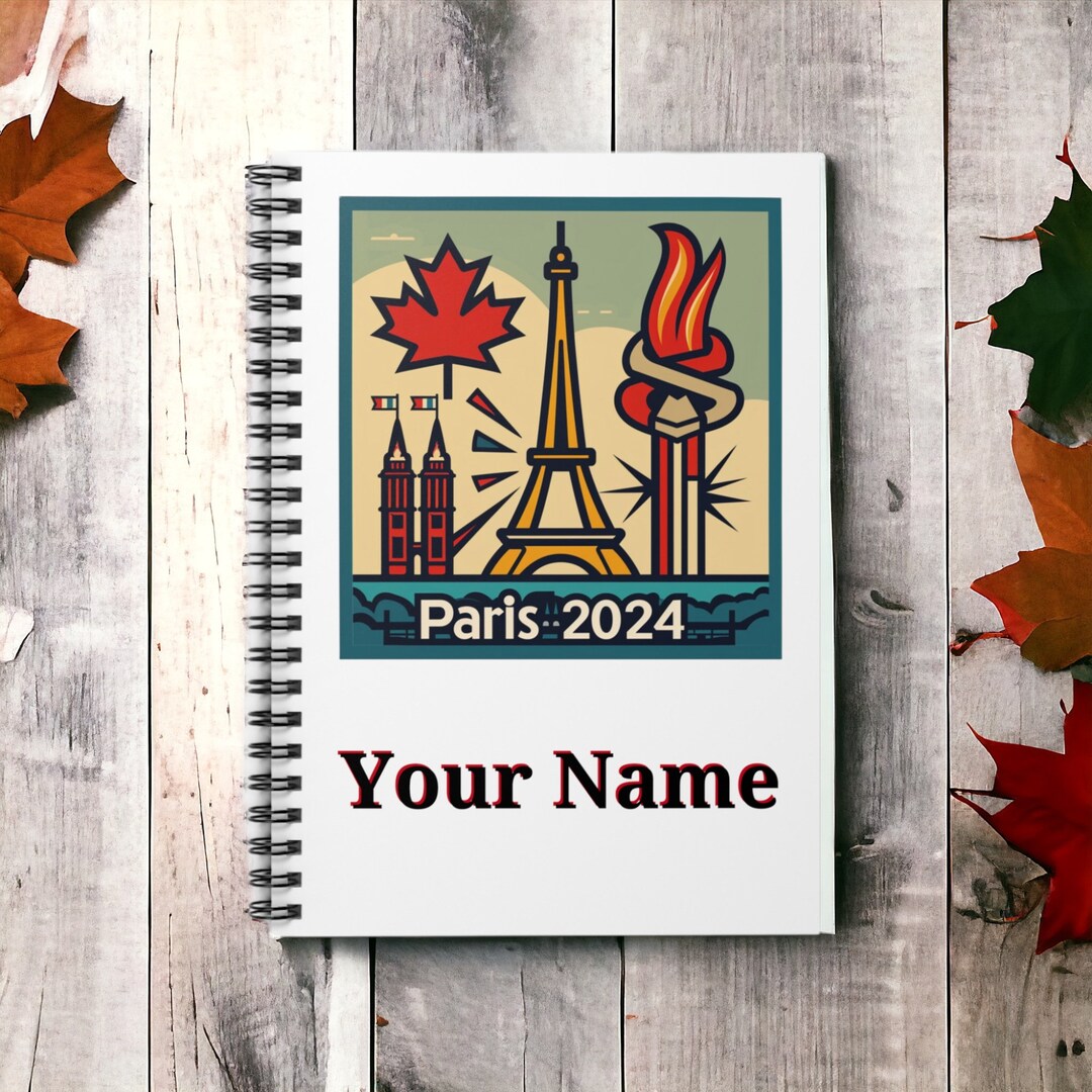Custom 90's Olympic Maple Leaf Ruled Lined Spiral Notebook Collectible ...