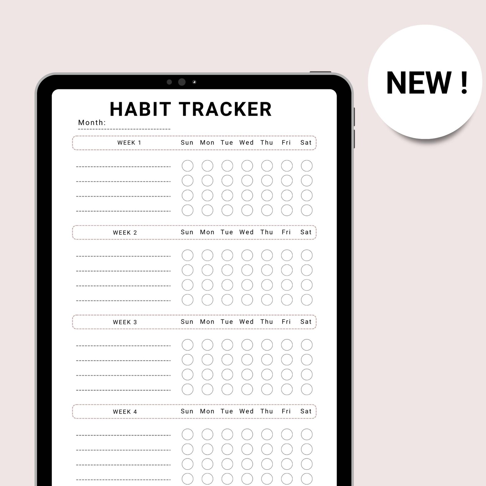 HABIT TRACKER PRINTABLE, Habit Tracker Template, Healthy Habits Chart ...