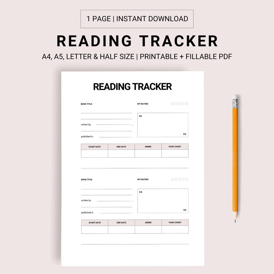 READING TRACKER PRINTABLE, Bookshelf Reading Log, Book Tracker, Reading ...