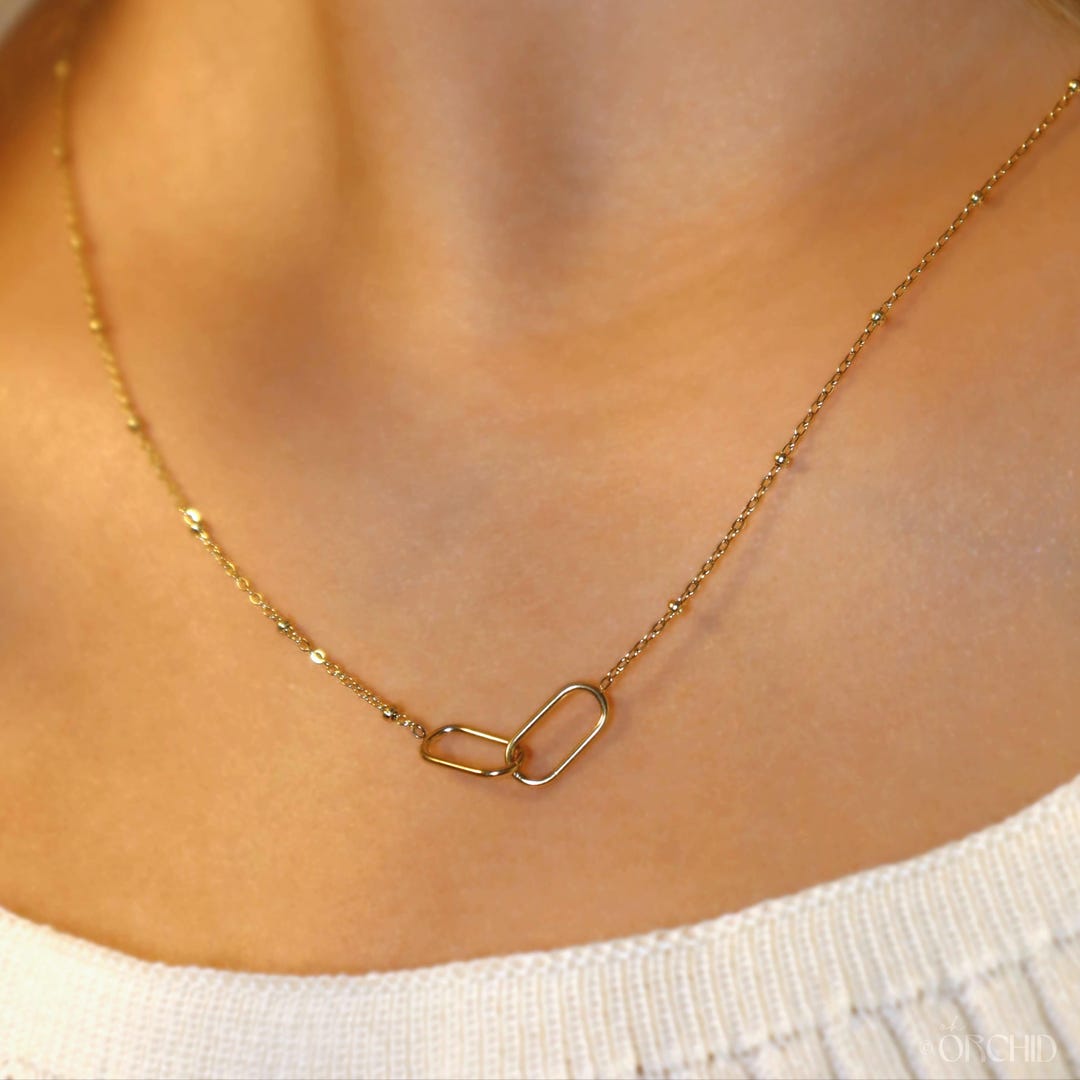 14k Gold Paperclip Infinity Necklace | Silver or Gold Necklaces for ...