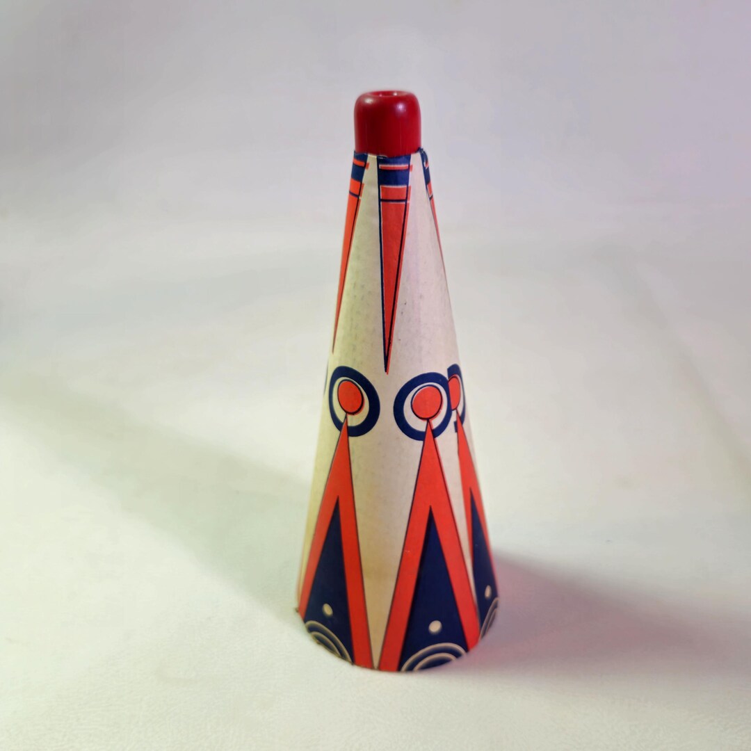 1930s Art Deco Noisemaker Party Horn: Vintage Cardboard Textile Cone - Etsy