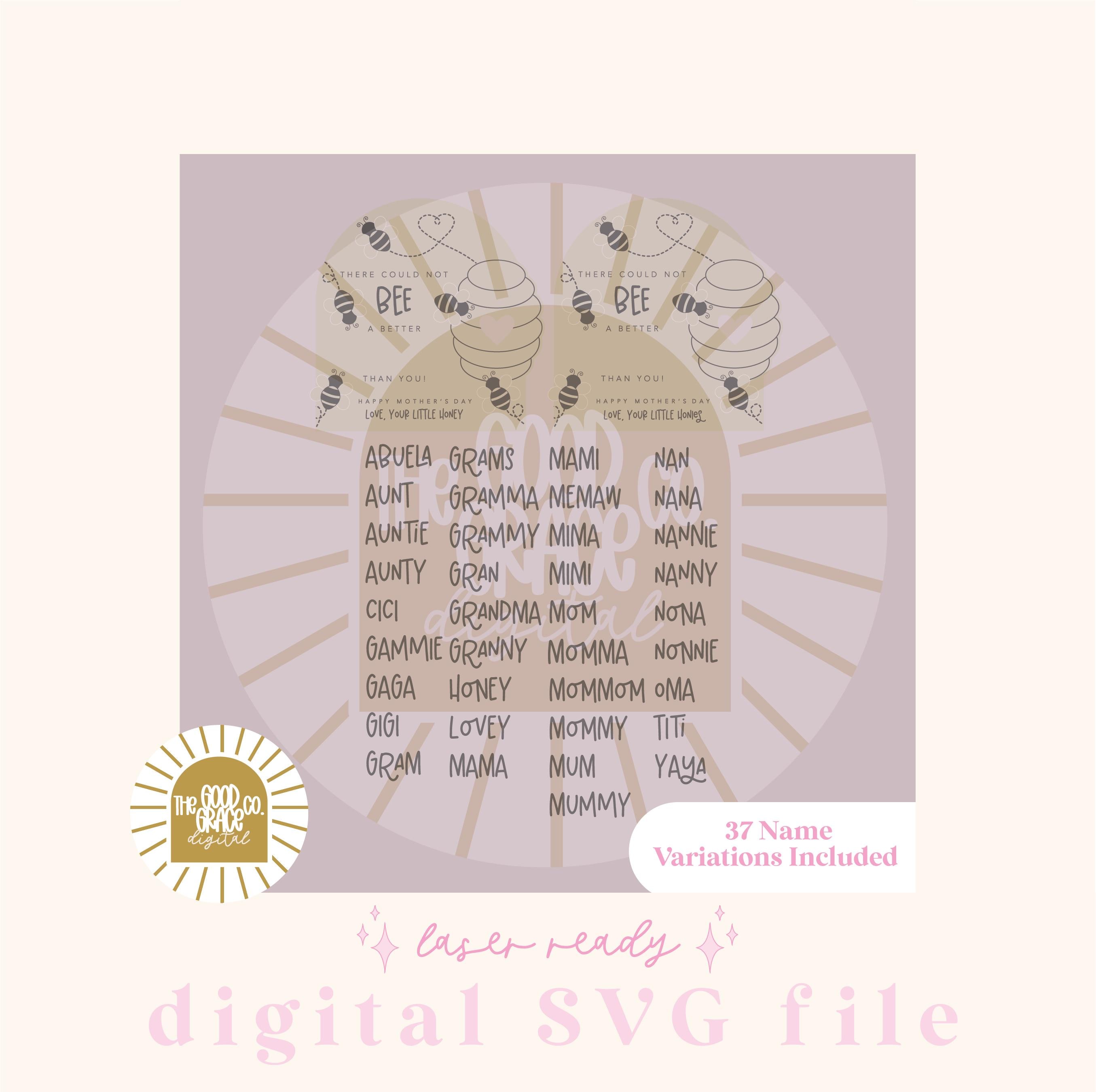 SVG Mother's Day Bee Fingerprint Craft File | Mother's Day Digital File ...