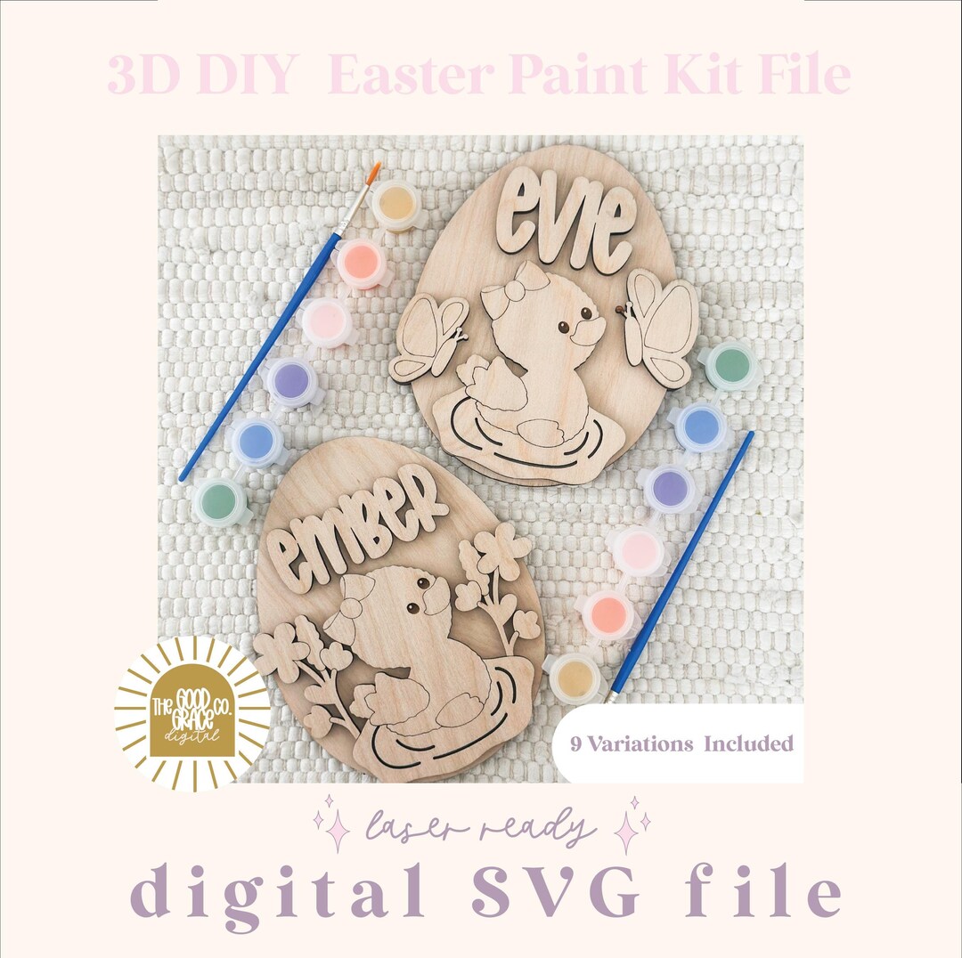Svg DIY 3D Duck Easter Paint Kit File | Easter Digital File | Duck SVG ...