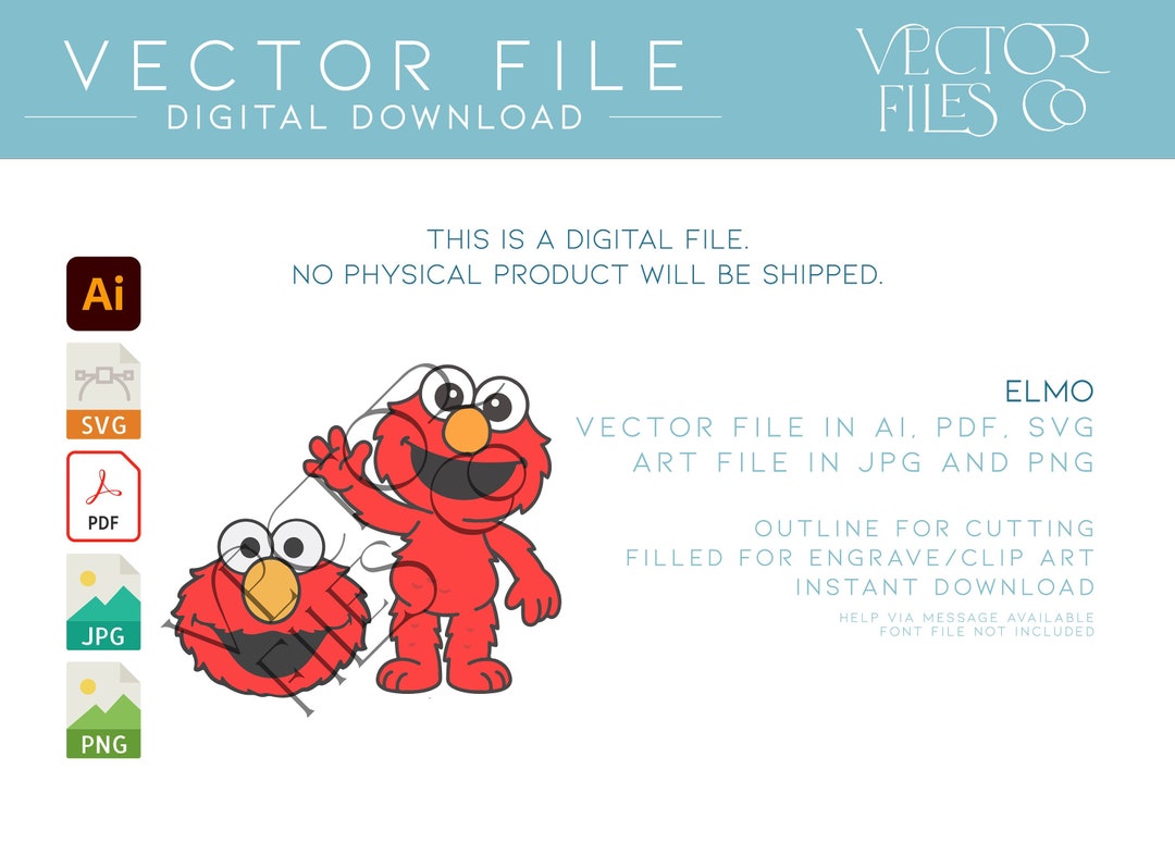 Elmo Vector // Descarga digital // SVG PDF AI .jpg .png - Etsy España