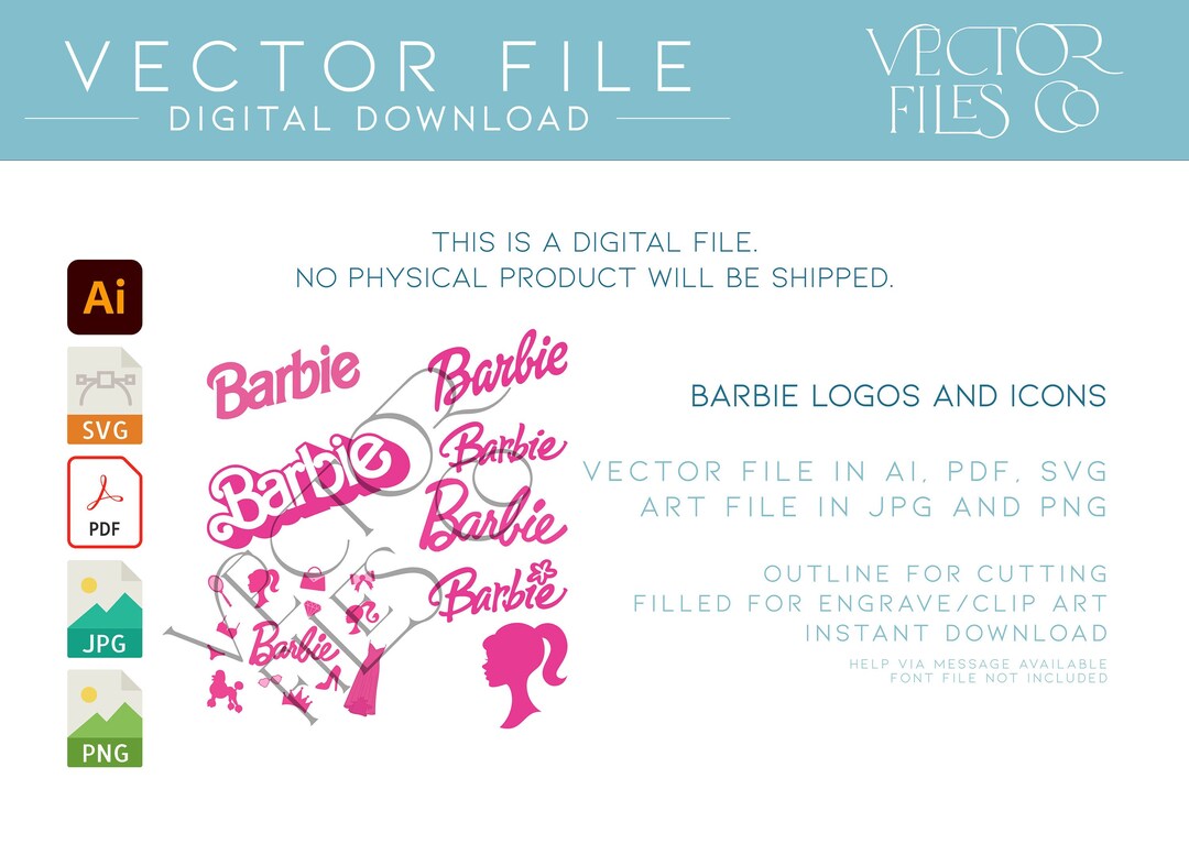 Barbie // Digital Download // SVG PDF AI .jpg .png - Etsy