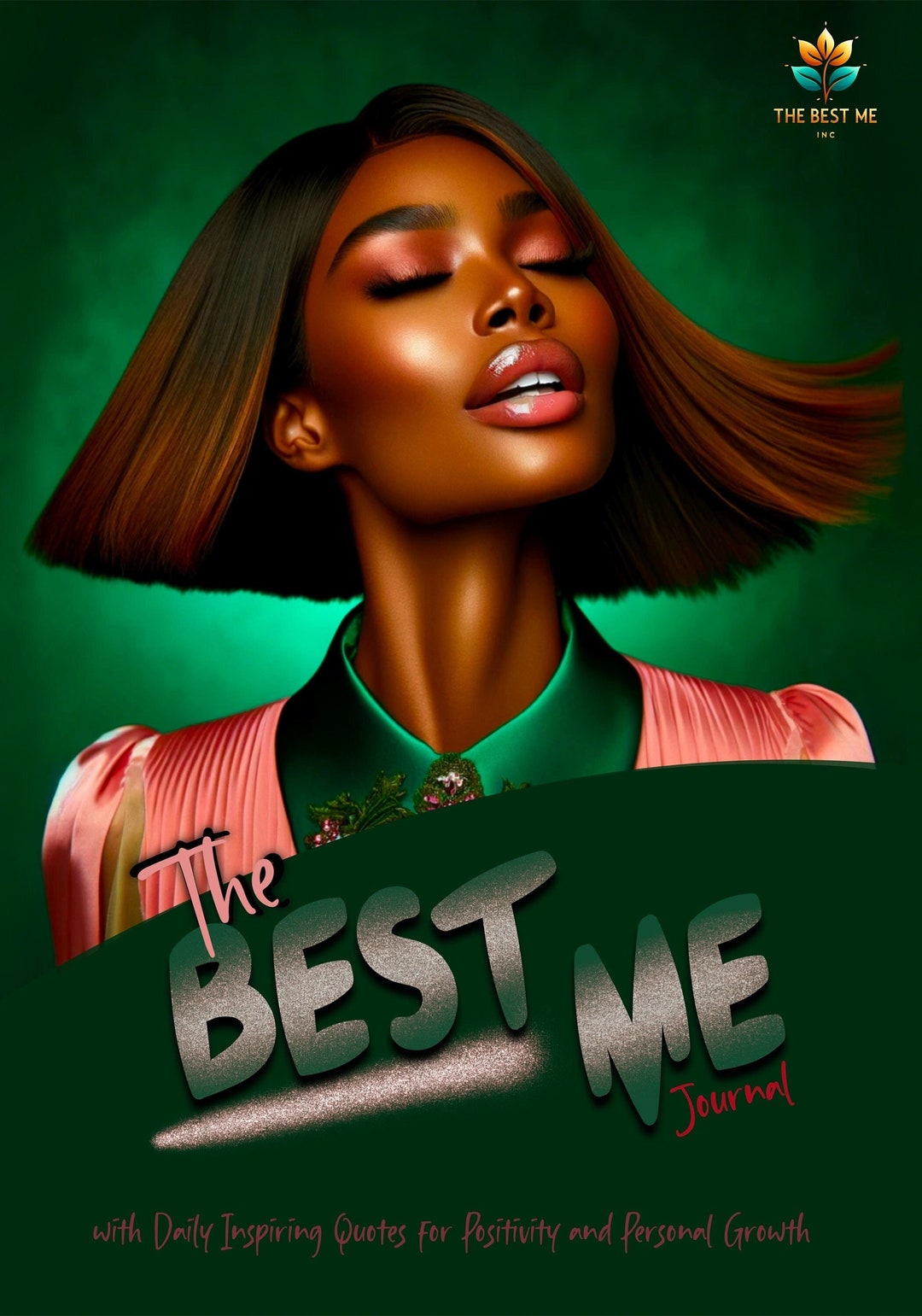 The BEST ME Motivational Journal (pink & Green Cover) - Etsy